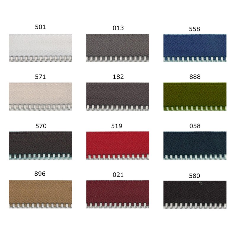 Cremallera aluminio malla 3 sin separador "YKK" (Ref. 04-93)